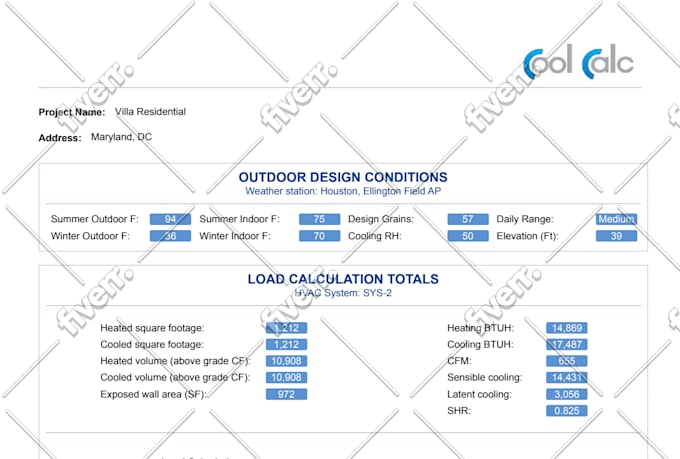 Do acca approved manual j, d, s and hap loads for hvac by Msarim95 | Fiverr